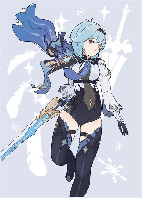 Eula Genshin Impact Drawn By Origamigyokuo Danbooru