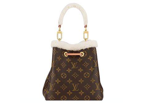 Louis Vuitton Neonoe Bb Brown In Coated Canvas Shearling With Gold Tone Us