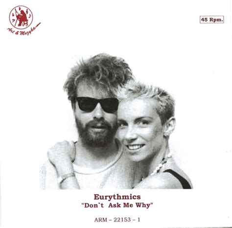 Eurythmics Don T Ask Me Why Postcard Flexi Disc Discogs