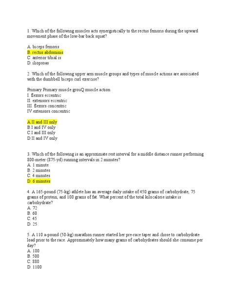 Cscs Study Questions Pdf