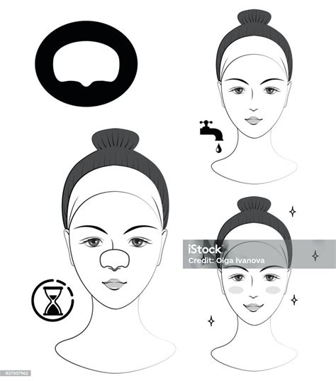 지시 여드름 패치를 적용 하는 방법 스킨케어입니다 흑인과 백인 벡터 일러스트입니다 0명에 대한 스톡 벡터 아트 및 기타 이미지