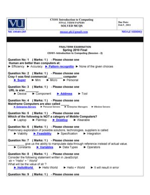Cs101 Fill Online Printable Fillable Blank PdfFiller