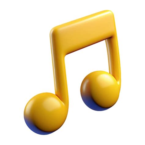 A Yellow Music Note With A Yellow Sticker That Says Music Premium Ai