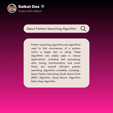 Saikat Das On Linkedin Newworld2023 Patternsearchingalgorithm