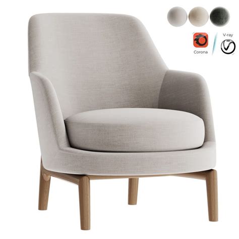 Leda Flexform Armchair 362687 3d Model Download 3d Model Leda
