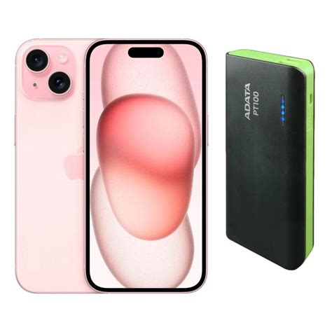 Iphone 15 128gb Rosa Chip Reacondicionado Power Bank 10 000mah