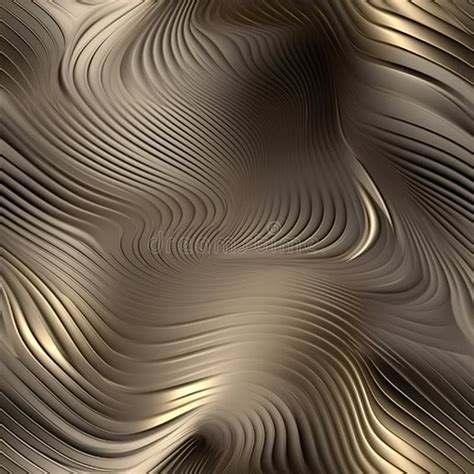 Seamless Tile Of Metalic Wavy Abstract Background Generative Ai Stock