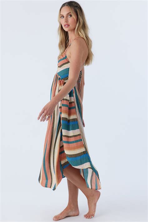 Gerri Stripe Cover Up Dress Multi Colored Oneill