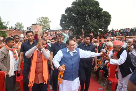 BJP National President Shri J P Nadda Addressing A Public Meeting In Jhanduta Himachal Pradesh