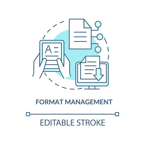 Format Management Turquoise Concept Icon Abstract Blue Characteristic Vector Abstract Blue