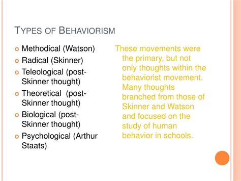 Behaviorist Learning Theory