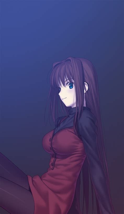 The Big Imageboard Tbib 1girl Aozaki Aoko Black Pantyhose Blue Eyes