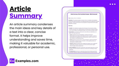 Article Summary Essay Example