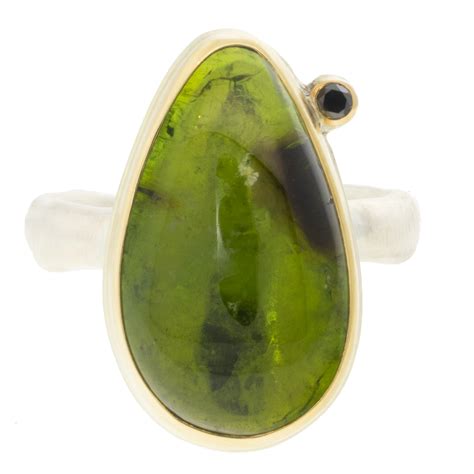 Vertical Teardrop Smooth Green Tourmaline By Jamie Joseph Newtwist