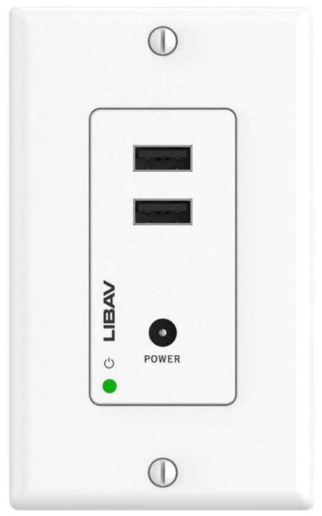 Intelix Int Usb2 50cwp Usb 2 0 High Speed Extender Wall Plate Remote Side Isochronous Data