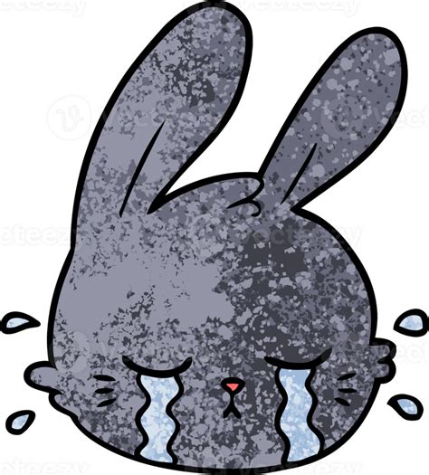 Cartoon Rabbit Face Crying 45129432 Png