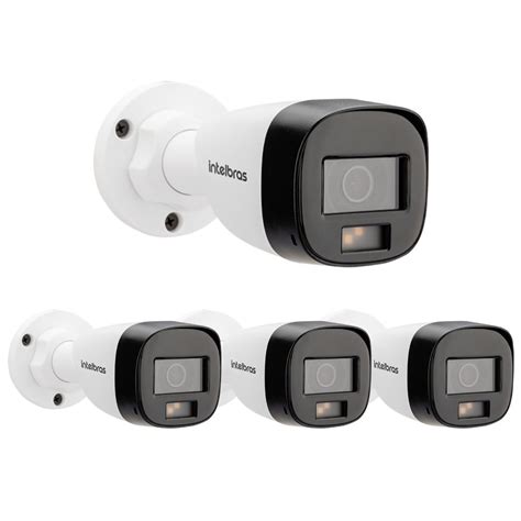 Kit 4 Câmeras Multi Hd 2 Megapixels 20m Vhd 1220 B Full Color Intelbras