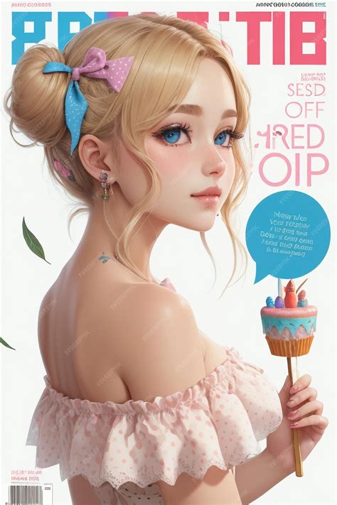 Premium Photo Magazine Cover Design Young And Beautiful Girl Model