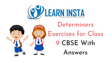 Determiners Exercises For Class 9 Cbse With Answers Ncert Mcq