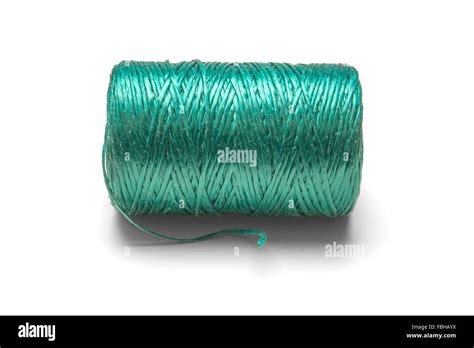Green Polypropylene Garden String Twine Isolated On White Background