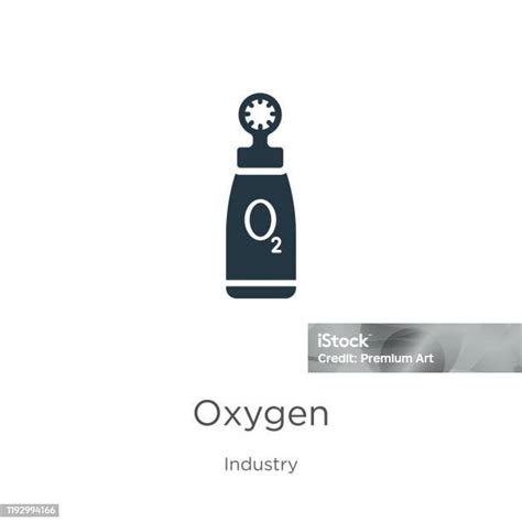 산소 아이콘 벡터입니다 흰색 배경에 고립 된 산업 컬렉션에서 유행 플랫 산소 아이콘입니다 벡터 일러스트는 웹 및 모바일 그래픽