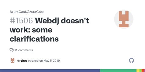 Webdj Doesnt Work Some Clarifications · Issue 1506 · Azuracast
