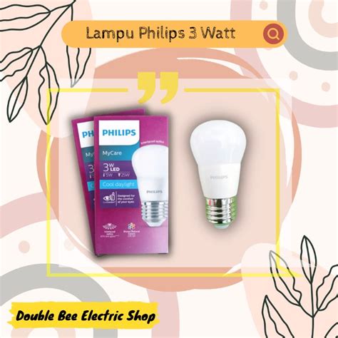 Jual Lampu Philips Led 3 Watt Shopee Indonesia