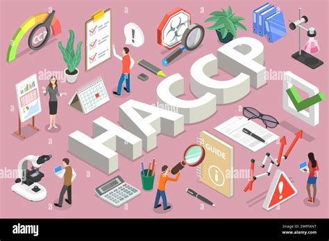 3d Isometric Vector Concept Of Hazard Analysis And Critical Control