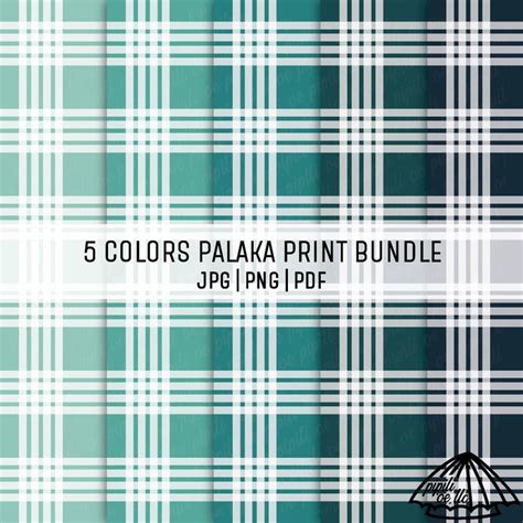 Palaka Pattern Teal Color Palette Repeated Pattern Pattern Bundle