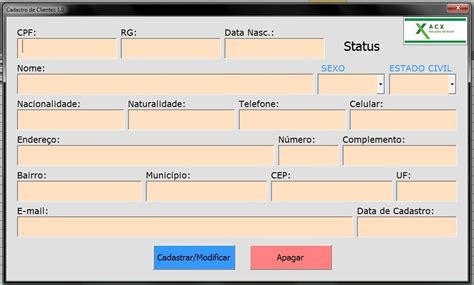 Planilha Cadastro De Clientes Em Excel Vba R 2099 Em