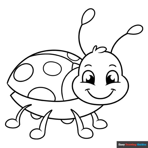 Cartoon Bug Easy Drawing Guides