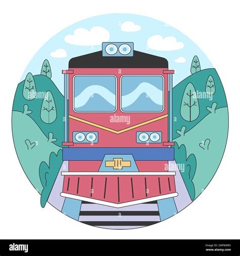 Train Trip Characters Traveling By Train Passengers With Luggage