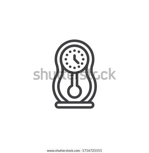 Pendulum Clock Line Icon Linear Style Stock Vector Royalty Free 1716725551 Shutterstock