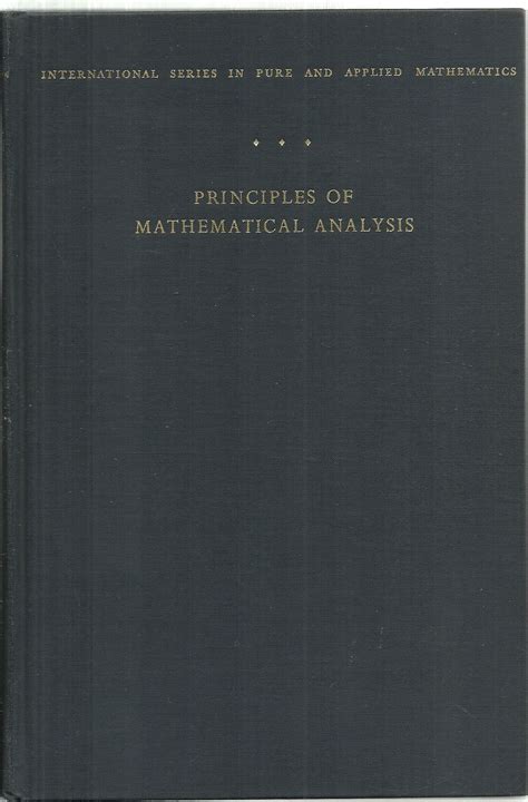 Principles Of Mathematical Analysis By Walter Rudin Very Good Hardcover 1953 Sabra Books