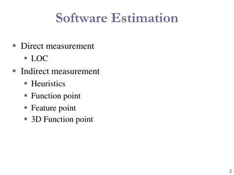 PPT Software Estimation PowerPoint Presentation Free Download ID 984026