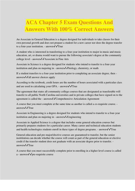 Aca Chapter 5 Exam Questions And Answers With 100 Correct Answers Acas Stuvia Us