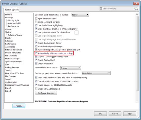 Recording And Editing Macros In Solidworks