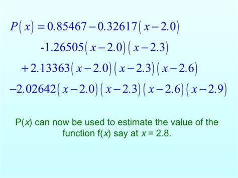 Newton Divided Difference Interpolation Ppt