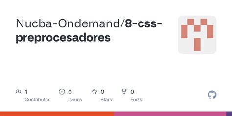 Github Nucba Ondemand8 Css Preprocesadores