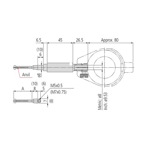 Extra Small Hole Bore Gauge Metric 526 Series Mitutoyo Cutwel