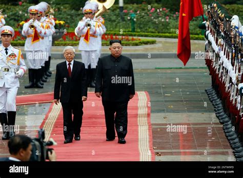 North Koreas Leader Kim Jong Un Right And Vietnams President Nguyen