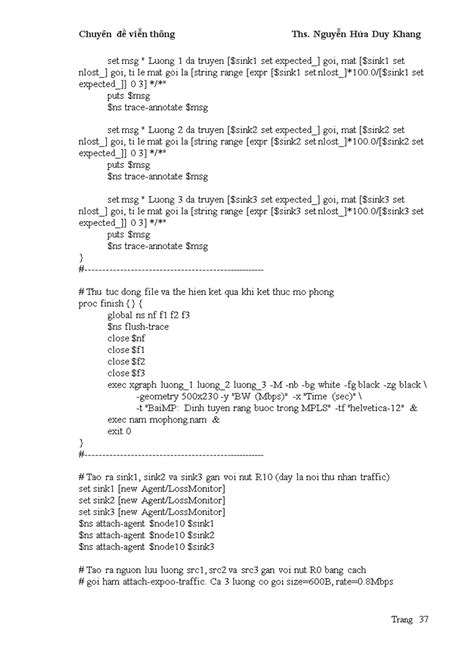 Chuyên đề Viễn Thông Mô Phỏng Mạng Bằng Ns2