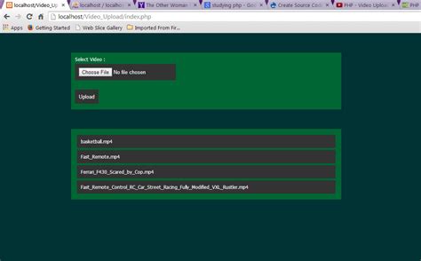 Video Upload System Sourcecodester