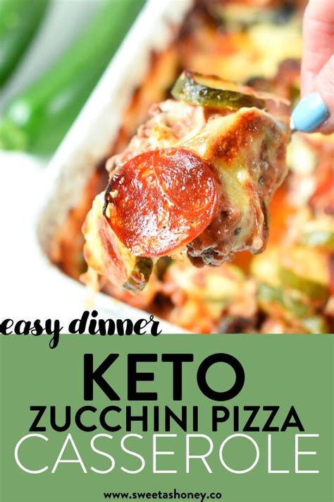 Keto Zucchini Pizza Casserole Low Carb Recipe