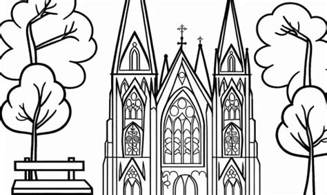Dibujo Para Colorear De Una Iglesia Moderna Descargar O Imprimir De