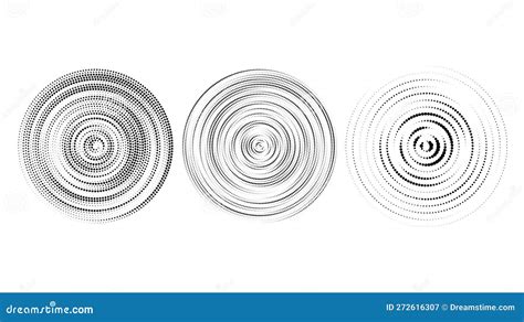 Halftone Concentric Dot Lines Background Spotted And Dotted Half