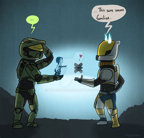 Com Master Chief Meets A Titan By Dulcamarra Destiny Imagenes Gamer