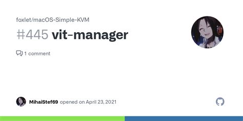 Vit Manager · Issue 445 · Foxletmacos Simple Kvm · Github