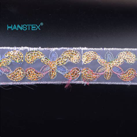Hans Promotion Cheap Price Colorful Lace Trim Embroidery China Custom