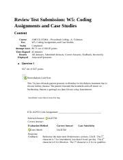 MCCG W CODING ASSIGNMENT And CASE STUDY Docx Review Test Submission W Coding